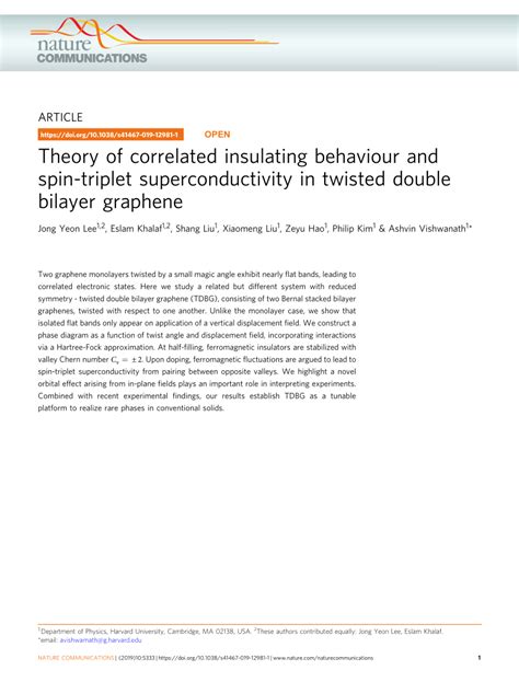 Pdf Theory Of Correlated Insulating Behaviour And Spin Triplet