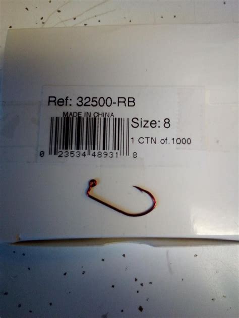 1000 Mustad 32500 Rb Size 8 Jig Hooks Ebay In 2022 Jig Hook Bluegill