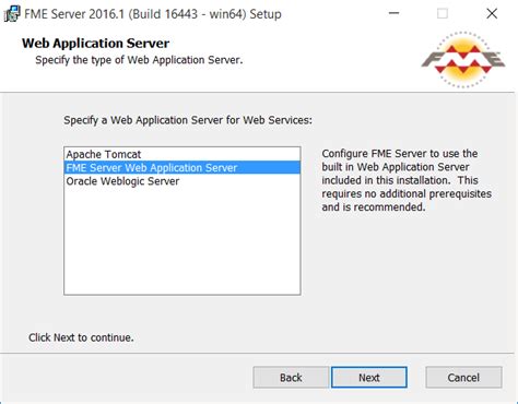 Install The FME Server Core FME Engines And Web Application Server