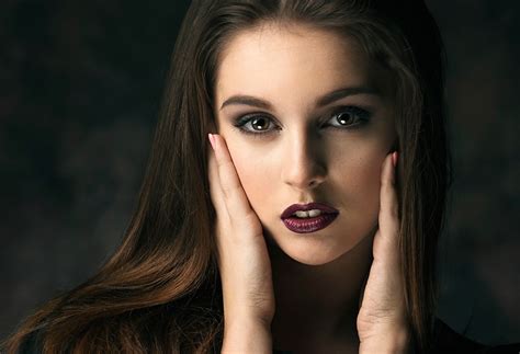 1165894 Face Women Model Portrait Long Hair Red Photography Singer Black Hair Fashion