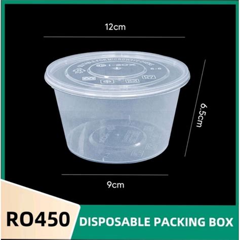 10pcs Ro450 Microwavable Food Container Microwavable Plastic