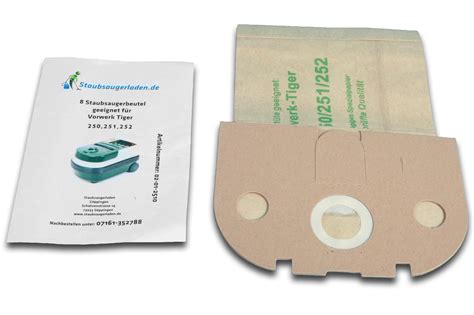 Günstige Staubsaugerbeutel geeignet für Vorwerk Tiger 251 252 250