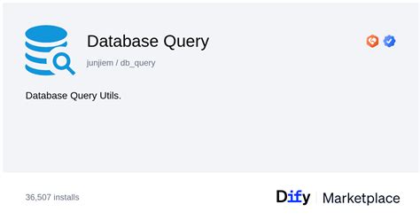 Database Query Dify Marketplace