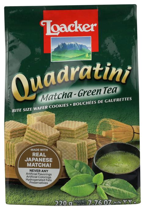 Loacker Quadratini Matcha Green Tea Cube Wafers 7 7 Oz Supermarket Italy