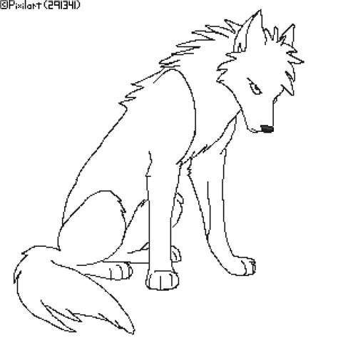 Pixilart Angry Wolf Base By Chosenones01
