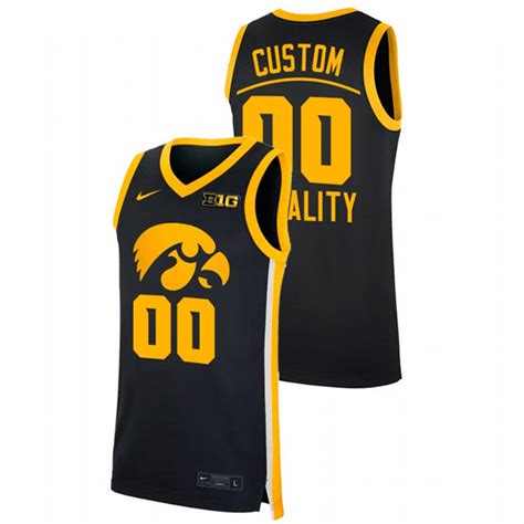 Mens Youth Iowa Hawkeyes Custom Nike 2022 Black College Basketball