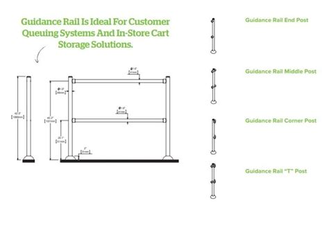 Chrome Customer Guidance Rail 1m Cross Rail Store Fittings Direct