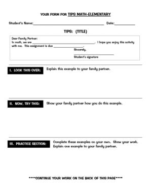 Fillable Online Csos Jhu Blank Template Elementary Grades Johns