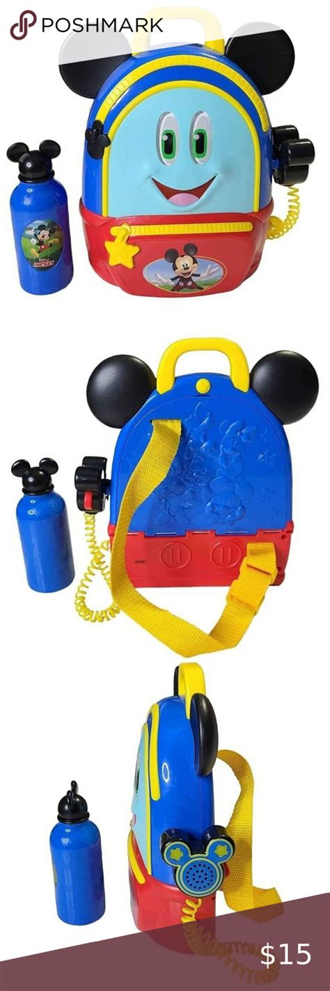 Mickey Mouse Funhouse Adventure Backpack W Water Bottle Communicator