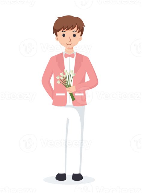Groomsmen Wedding Man In Suit Cartoon Illustration 21502555 Png