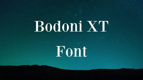 Bodoni Xt Font Free Download