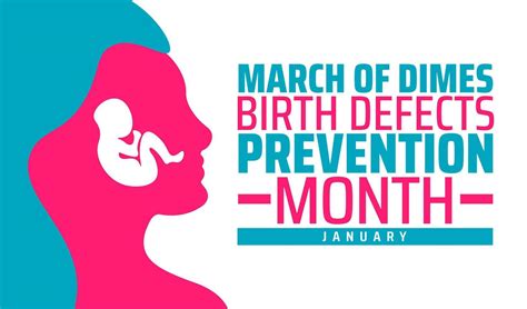 March Of Dimes Birth Defects Prevention Month Background With Baby And