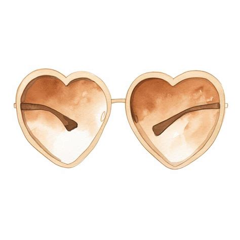 There Is A Drawing Of A Pair Of Heart Shaped Sunglasses Generative Ai