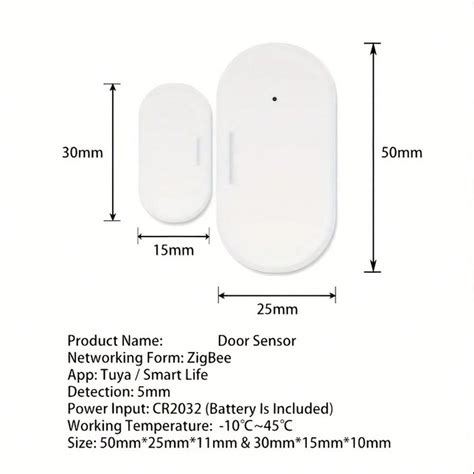 Tuya Zigbee Door Sensor Smart Home Security Window Detector Wireless