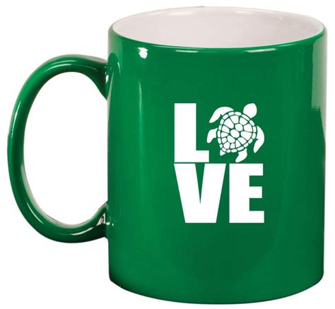 11oz Ceramic Coffee Tea Mug Glass Cup Love Sea Turtle Turtle Sea