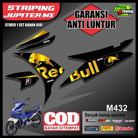 Jual STRIPING STIKER JUPITER MX NEW 135 5 SPEED KODE M432 SETERIPING