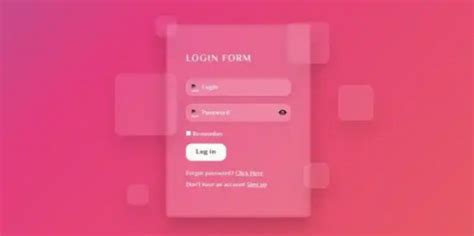 Glassmorphism Login Form Design Source Code Sellanycode