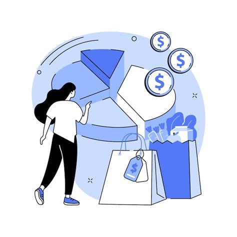 Ilustración de vector de concepto abstracto de gasto de consumo
