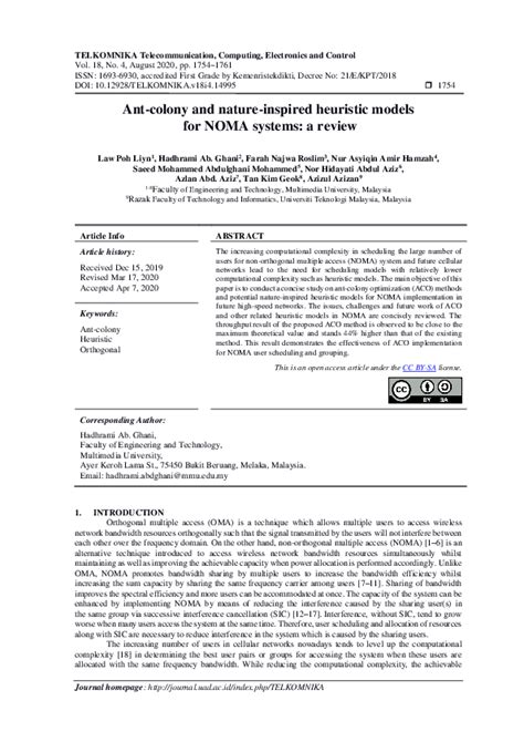 Pdf Ant Colony And Nature Inspired Heuristic Models For Noma Systems