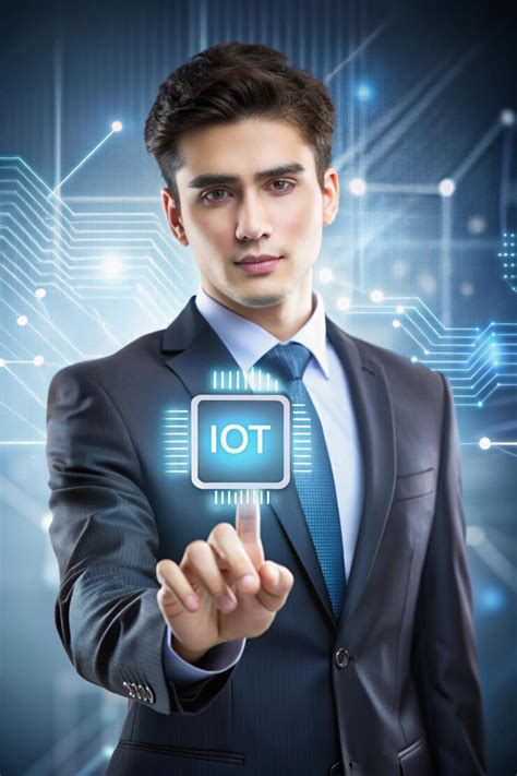 Internet Of Things Iot Concept Businessman Offer Iot Products And