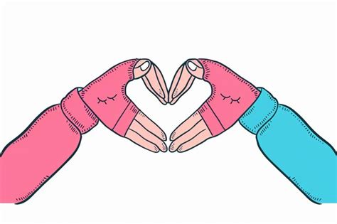 Couple Making Heart Shape Vector Premium AI Generated Vector