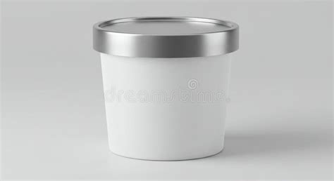 A Small Cylindrical White Container With A Smooth Matte Finish And A
