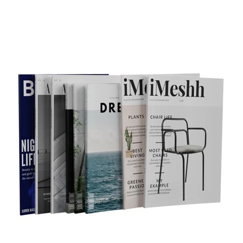 Magazine Set 08 • Imeshh 3d Model For Blender 40