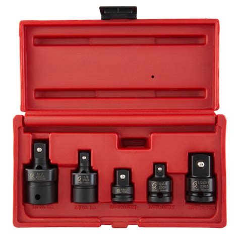 Sunex Tools 5 Piece Standard Sae Set Drive Set 6 Point Impact Socket Set 3305 At
