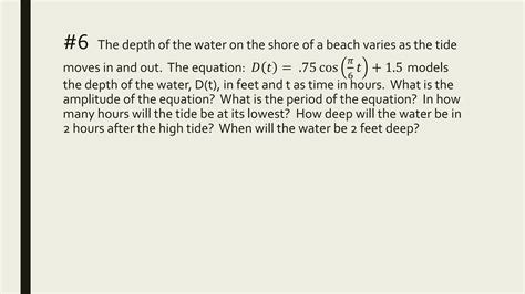 Radian Trig Graph Word Problems Ppt