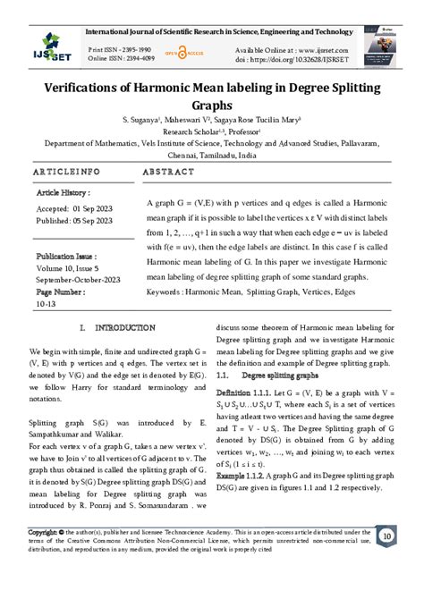 Pdf Verifications Of Harmonic Mean Labeling In Degree Splitting Graphs