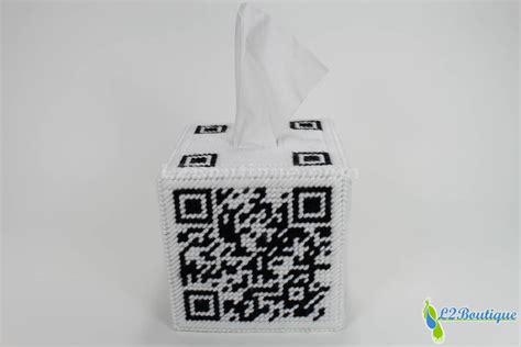 Qr Code Tissue Box Cover Etsy
