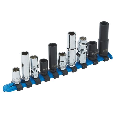 Klutch 10 Pc 10mm Socket Set