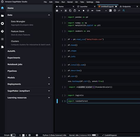 Amazon Codewhisperer With Jupyterlab Extension For Amazon Sagemaker