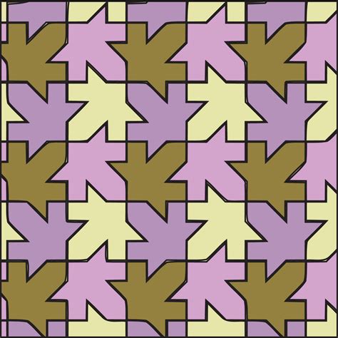 Maple Leaf Pattern Geometric Design