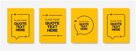 Vector Illustration Of Quote Text Frame Template Suitable For Typography Textbox Background And