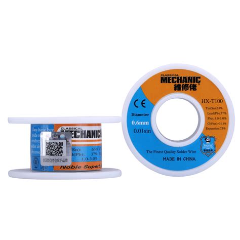 Original Mekaniker Loddetråd 0 6mm 55g Sn63 Pb37 Grandado
