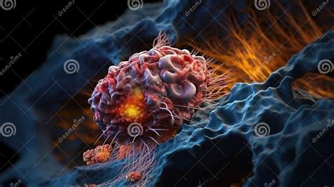 Cancer Cell Metastasis Disease Anatomy Concept As Growing Malignant