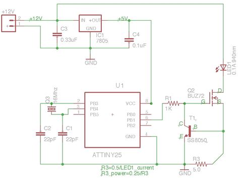 Avr Drive IR LED With Maximal Power For IR Barrier With Max Distance Electrical