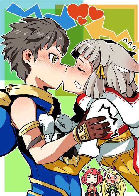 Pyra Mythra Nia And Rex Xenoblade Chronicles And More Drawn By Highena Danbooru