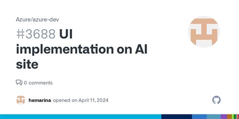 Ui Implementation On Ai Site · Issue 3688 · Azureazure Dev · Github