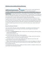 Document27 Docx Reflection On How To Identify A Business Ethical