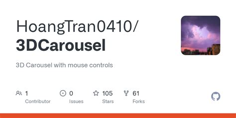 Github Hoangtran Dcarousel D Carousel With Mouse Controls