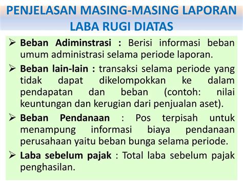 Ppt Laporan Laba Rugi Komprehensif Dan Laporan Perubahan Ekuitas Powerpoint Presentation Id