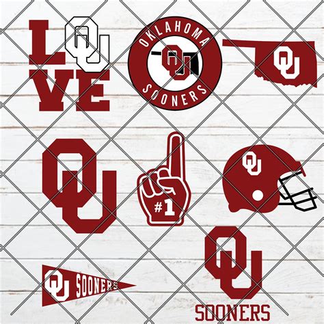 Oklahoma Sooner Football Logo Sports School Svg Png Dxf Eps Cricut
