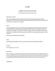 Document11 Docx CASE BRIEF Goodridge V Department Of Public Health