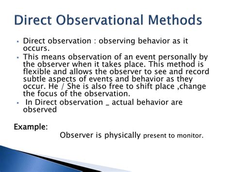 Observational Method Pptx