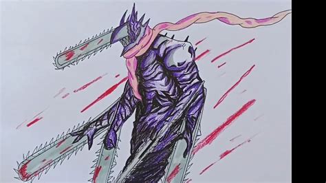 วาดรูปปีศาจเลื่อยยนต์ Youtube