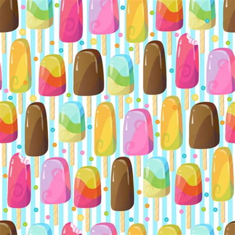 다양 한 아이스크림 원활한 패턴 벡터 Eps Uidownload