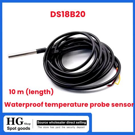 Ds18b20 10m Length 5m Length Waterproof Ds18b20 Temperature Probe