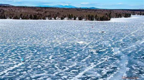 Ice Sailer On Schoodic Lake Maine During A Fishing Derby Rmaine